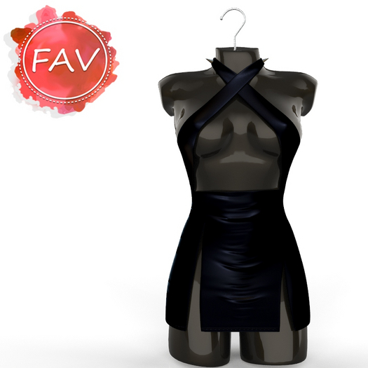 Second Life Marketplace - Black Tight Dress Reborn